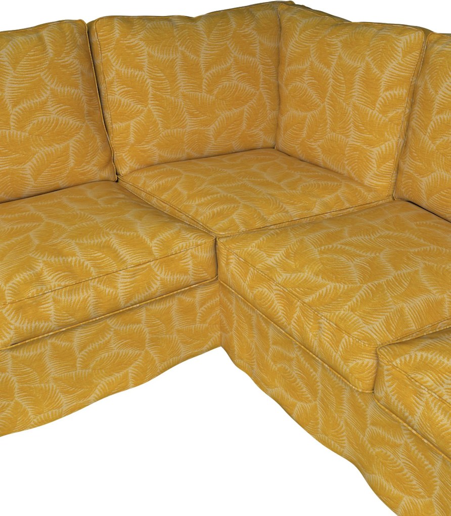 Potah na pohovku IKEA  Ektorp rohová barva žlutá látka pletený vzor, vzorované