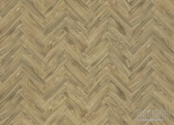 Breno PVC BLACKTEX Laurel Oak 669D – dřevěný dekor parket, šíře 400 cm