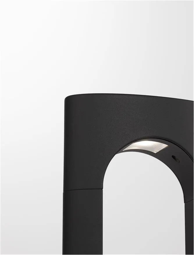 NV 9002840 Venkovní sloupkové svítidlo PORTAL černý hliník a akryl LED 13.5W 3000K 220-240V 296st. IP54 - NOVA LUCE