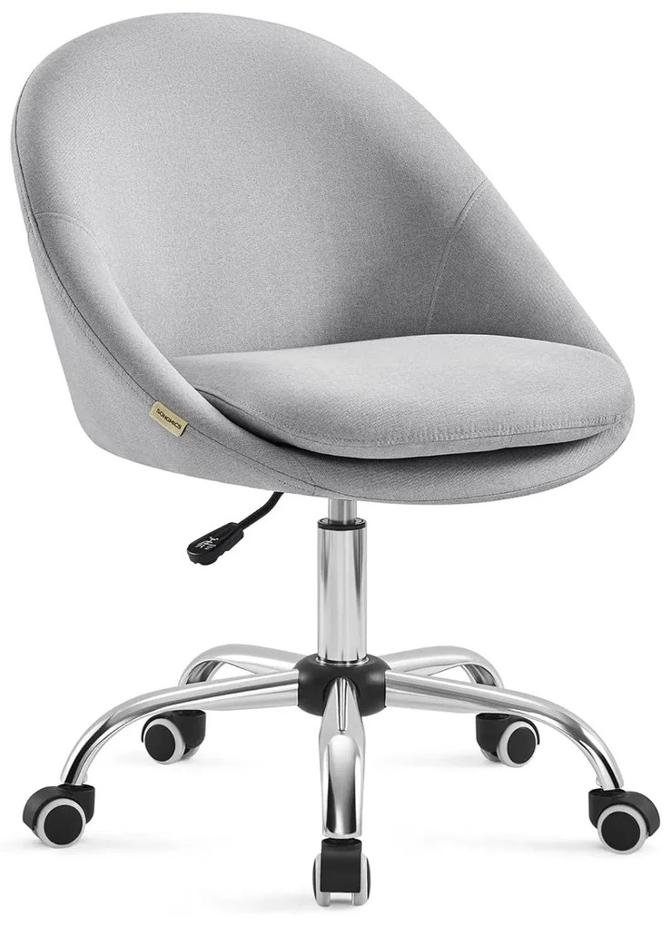 Otočná pracovní židle pro domácí kancelář, výškově nastavitelná, šedá barva