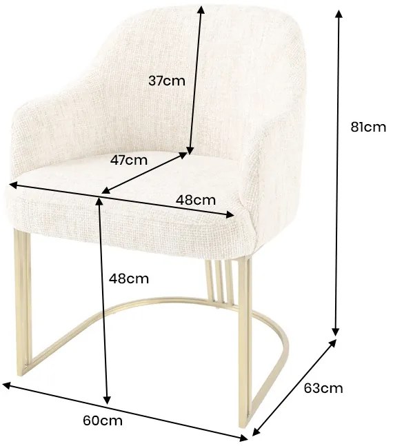 Designová jídelní židle Napayshni béžová