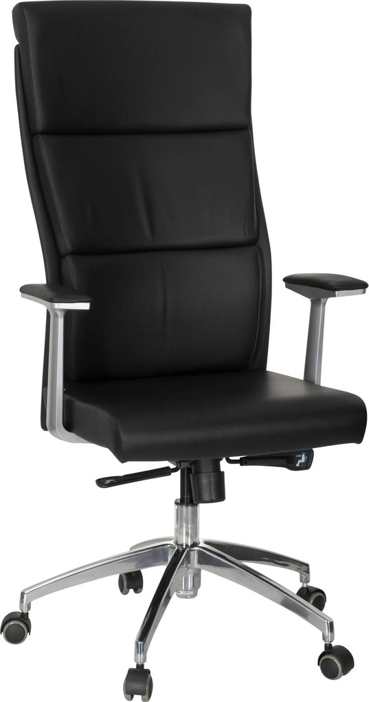 XXXLutz OTOČNÁ ŽIDLE, vzhled kůže, černá, barvy stříbra MID.YOU - Online Only kancelářské židle - 001918003401