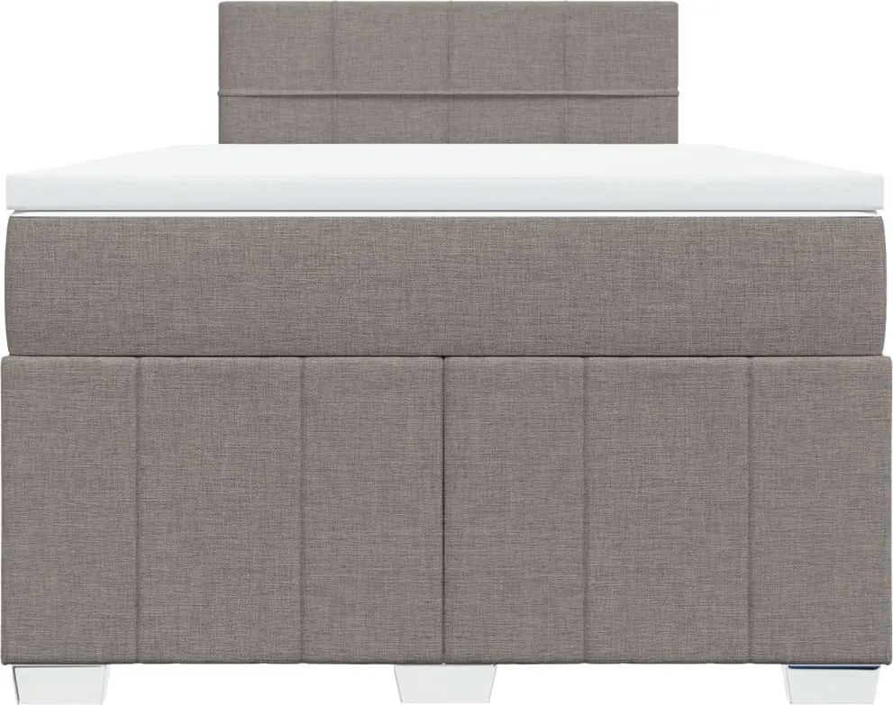 Box spring postel s matrací taupe 120x190 cm textil 3287011