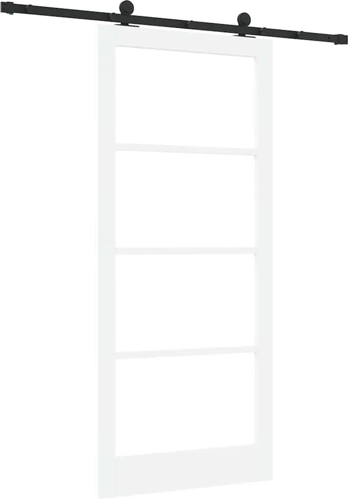 Posuvné dveře ORKDAL 93 x 211 cm Masivní borové dřevo a sklo 3332010