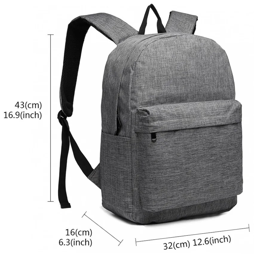 Konofactory Šedý lehký batoh do školy "Basic" 7L