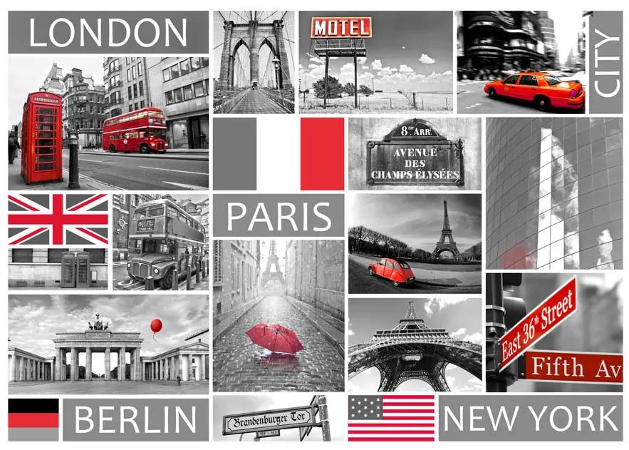 Fototapeta - Londýn, Paříž, Berlín, New York 250x175 + zdarma lepidlo