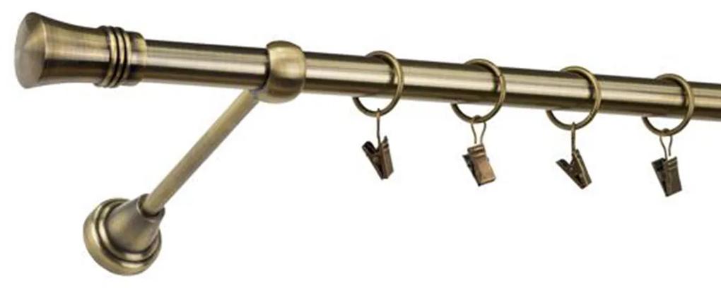 Kovová garnýže jednořadá Capri mosaz 19mm délka: 3,6m