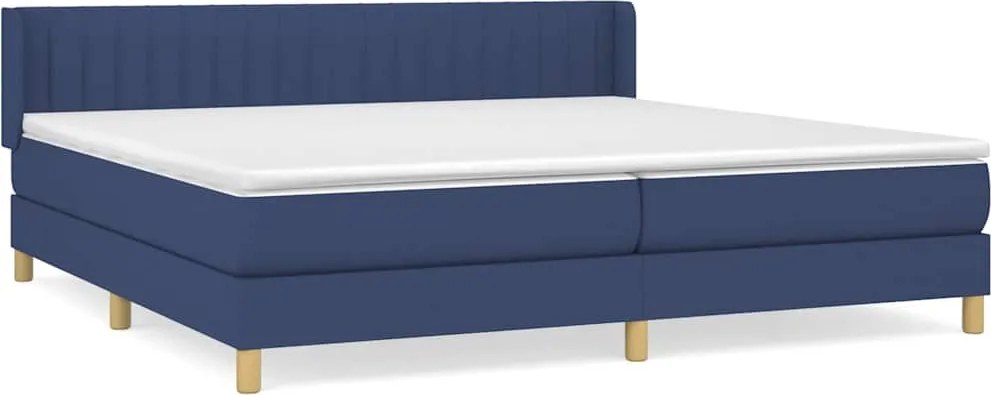 Box spring postel s matrací modrá 200x200 cm textil 3130463