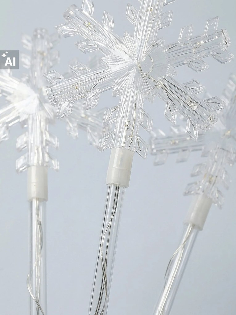 Sinsay - Sada zapichovacích LED zahradních světel s motivem hvězdičky 3 pack - krémová