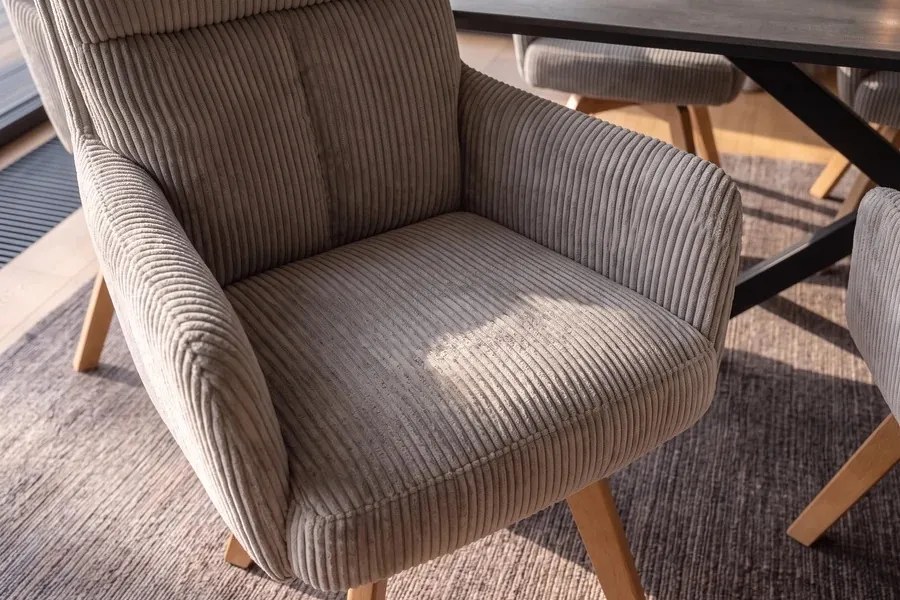 Designová otočná židle Maddison šedo-béžový manšestr