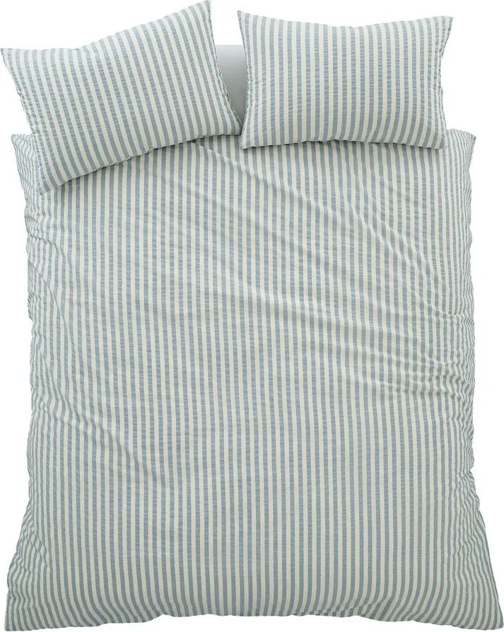 Modré povlečení na jednolůžko 135x200 cm Cotton Rich Woven Stripe – Pineapple Elephant Biano.cz
