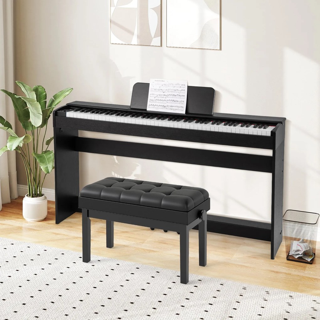 Costway Digitální piano s 88 kladívkovými klávesami, černé