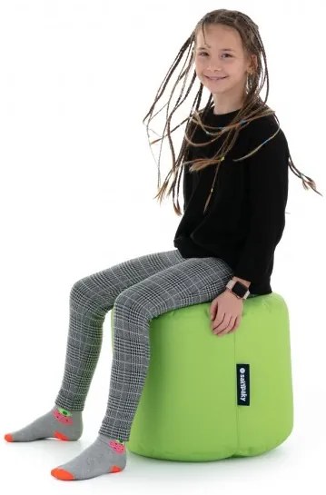 SakyPaky sedací set Hruška s taburetem světle šedý melír