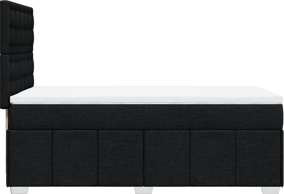 Box spring postel s matrací černá 90x200 cm textil 3293867