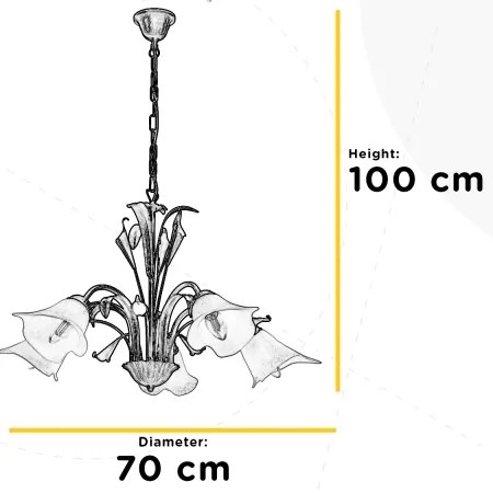 ONLI - Lustr na řetězu LUCREZIA 5xE14/6W/230V krémová