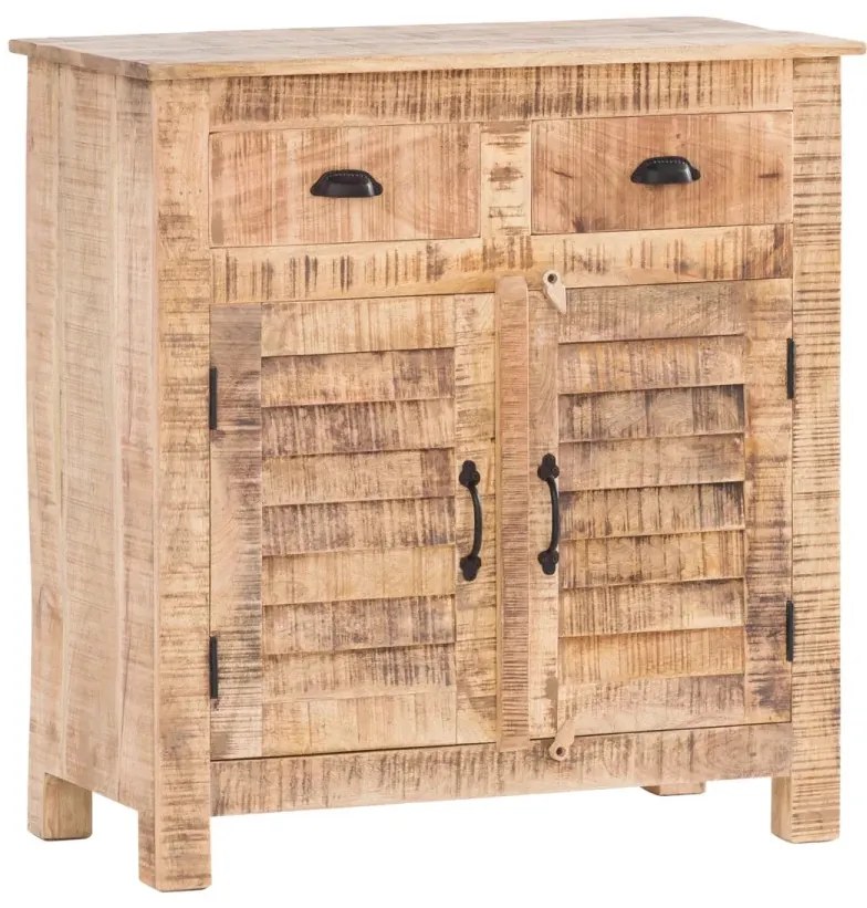 furniture-nabytek.cz - Masivní komoda Carino z mangového dřeva, lakovaná, přírodní barva