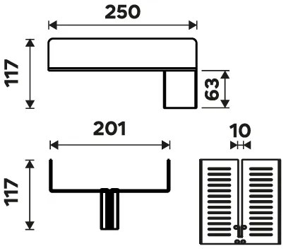 Nimco Police na sklo sprchového koutu -