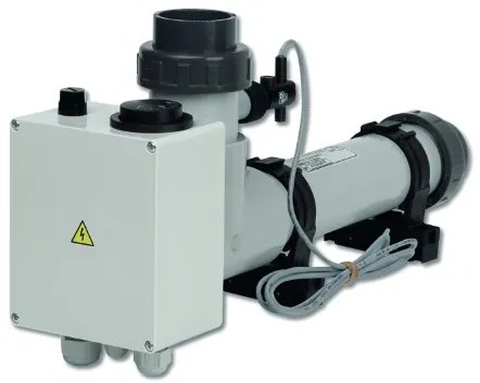 Vagnerpool Elektrický ohřev bazénu - Topení EOVp-9, 9 kW, 400V, plast s el. průtokovou klapkou
