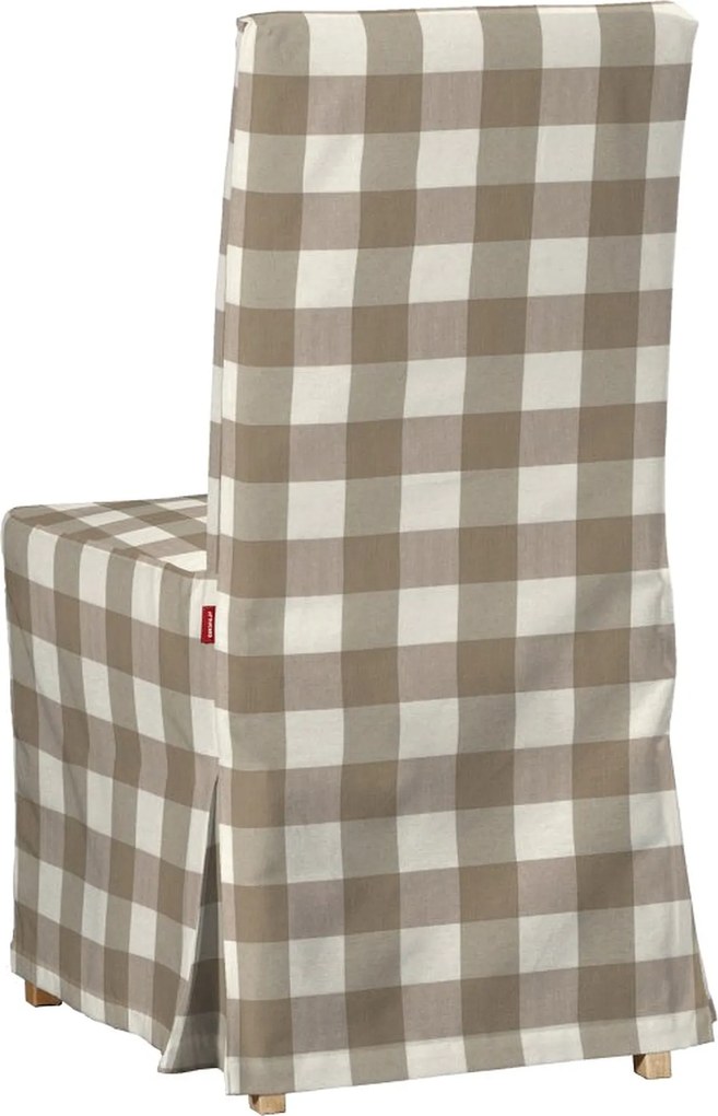 Potah na židli IKEA  Henriksdal, dlouhý barva béžová látka vzorované