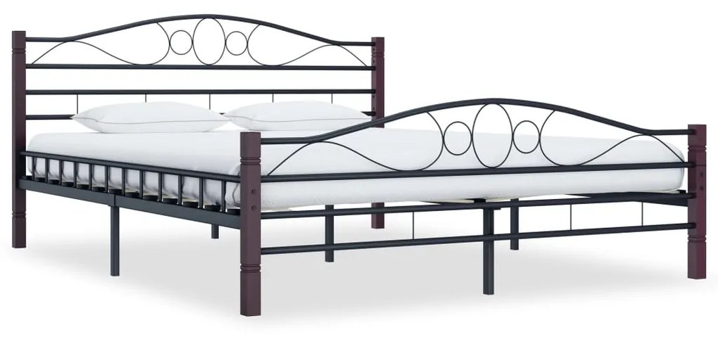 285294 vidaXL Rám postele černý kovový 160 x 200 cm