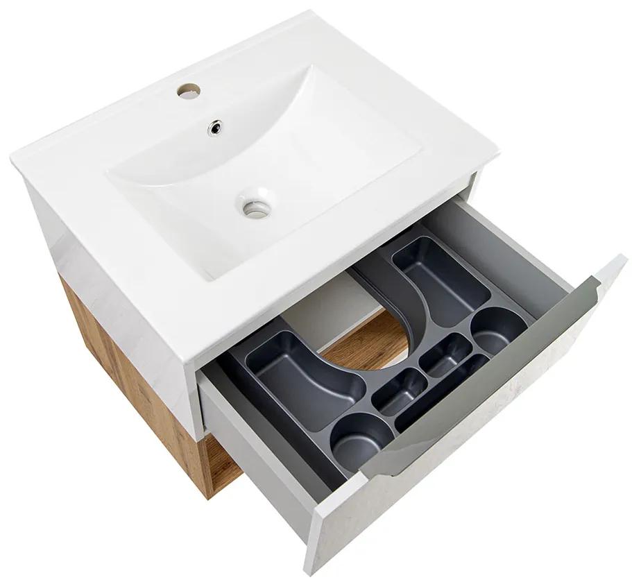 BPS-koupelny Koupelnová skříňka s keramickým umyvadlem Neveda W 60