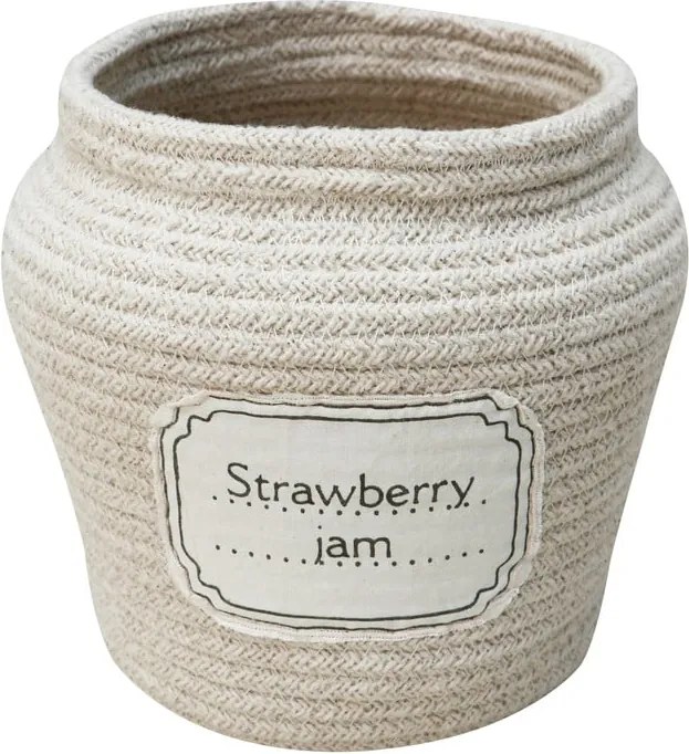 Krémový látkový dětský koš na hračky ø 20x23 cm Jam Jar – Lorena Canals