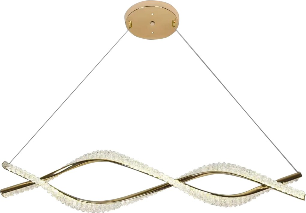 Toolight Toolight, LED závěsné svítidlo 95cm, 2800 lm, G033-CP, zlatá lesklá, OSW-06300