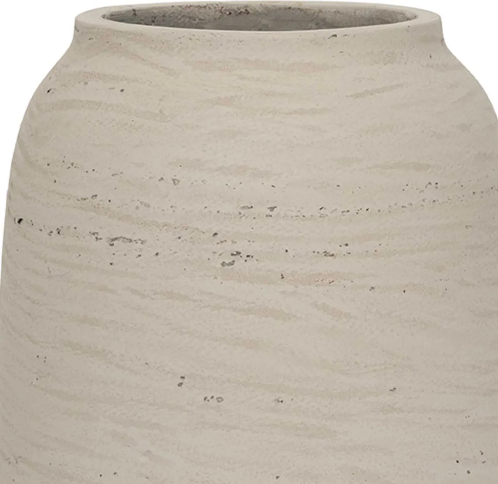 Stolní váza MONTI, sklolaminát, výška 34 cm, béžová