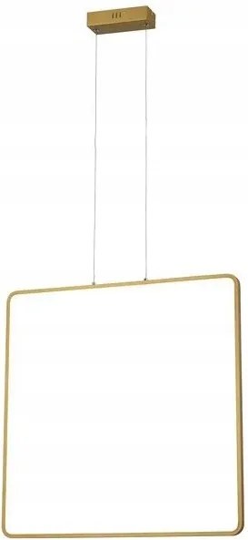 Moderní závěsná Led lampa zlatá čtvercová 60 cm 4000K Reality