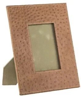 BALMUIR Kožený rámeček na fotografie v designu pštrosí kůže LANCASTER M, beige