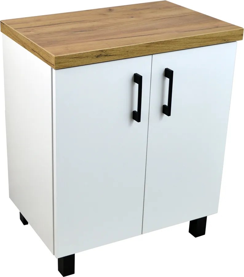 Comodo Koupelnová skříňka pod deskové umyvadlo ROSO W 60-HD - bílá/zlatý dub