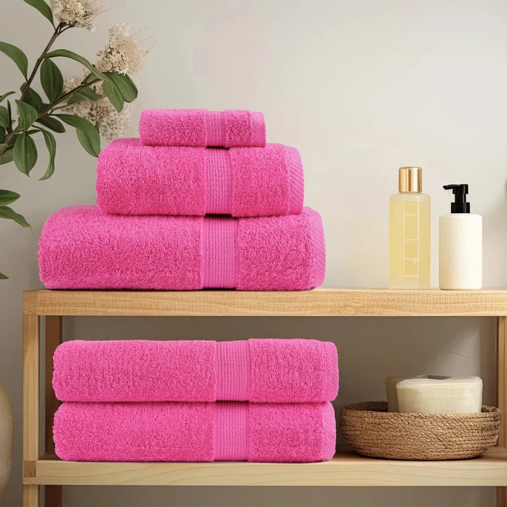 12dílná sada ručníků Premium SOLUND růžová 600 g/m² 137586