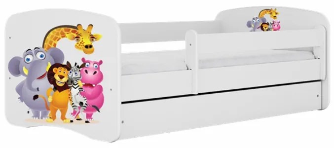 KOCOT KIDS Postel - BABYDREAMS, 70x140 cm, matná bílá, různé motivy na výběr Motiv: víla 1, Úložný prostor: s úložným prostorem