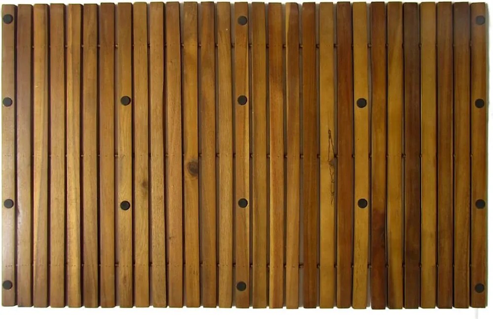 Koupelnová předložka 2 ks 80 x 50 cm akáciové dřevo 271768