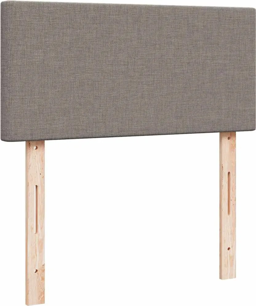 Box spring postel s matrací taupe 100 x 200 cm textil 3287364