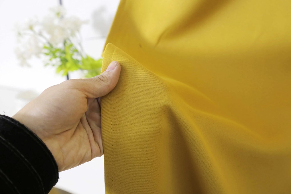 Žlutý závěs OXFORD 140x250 cm Zavěšení: Řasící páska