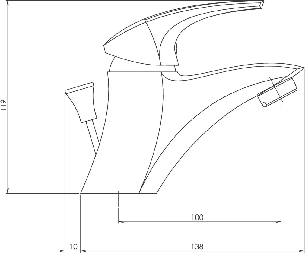 NOVASERVIS umyvadlová baterie s výpustí METALIA 57 chrom, 57001,0