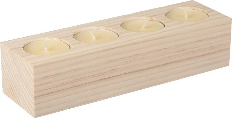 Dřevobox Svícen dřevěný pro 4 svíčky II