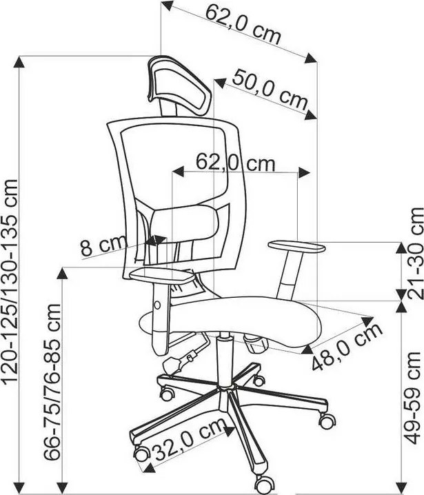 Kancelářská židle Vincent, černá