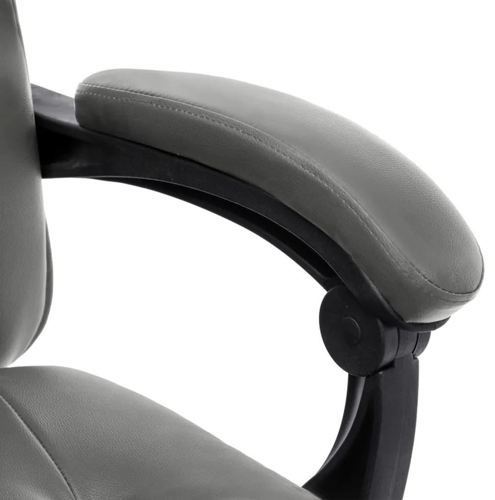 Kancelářská židle antracitová umělá kůže,  20354