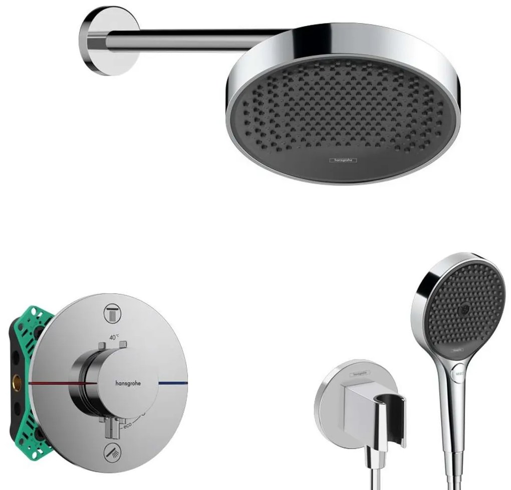 Hansgrohe - Sprchový set s termostatem pod omítku, s tělesem, průměr 25 cm, 3 proudy, chrom SANI21HHH006