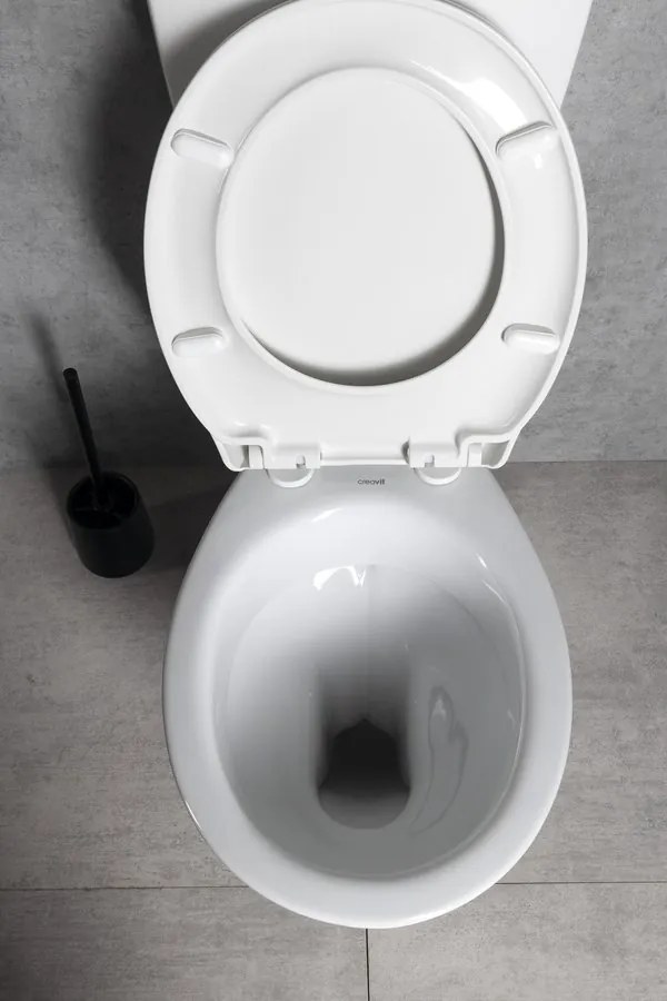 CREAVIT CREAVIT, WC kombi mísa s nádržkou včetně splachovací soupravy, zadní odpad, bílá, TP3306
