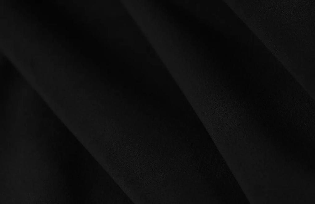 Černá sametová rohová pohovka do "U" Cosmopolitan Design Chicago 364 cm