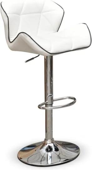 design4life Barová prošívaná židle HARVEY Bílá