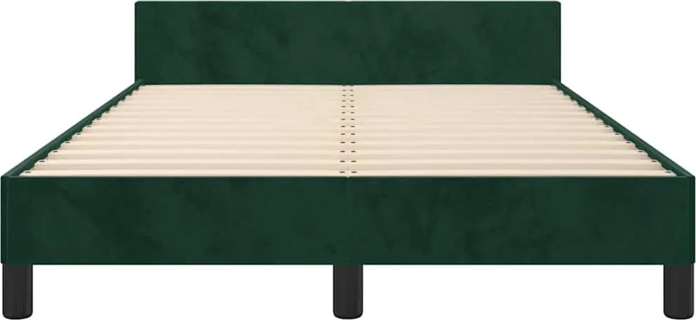 Rám postele bez matrace tmavě zelená 120 x 200 cm samet 3125687