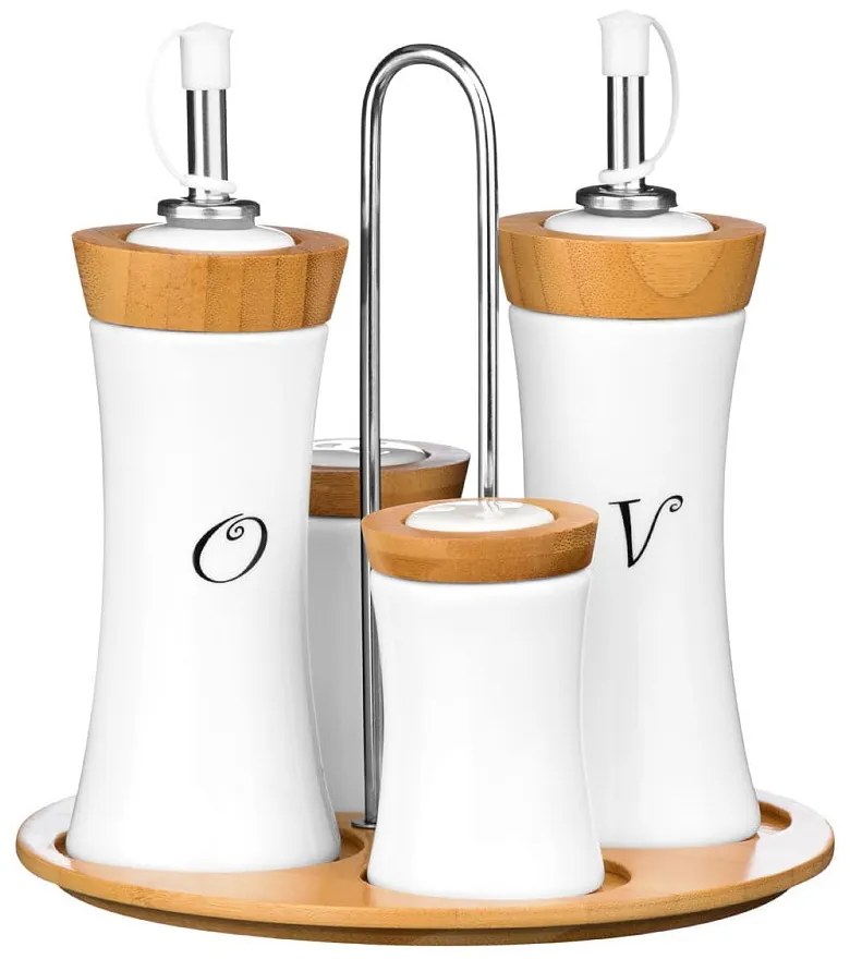 Dochucovací set s bambusovými prvky Premier Housewares Condiment