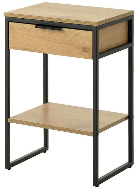 Designový odkládací stolek Valenzuela 40 cm vzor dub