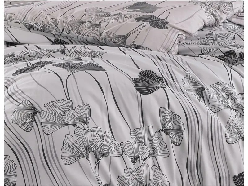 Bedtex povlečení bavlna Ginko Bílé 140x200+70x90 cm