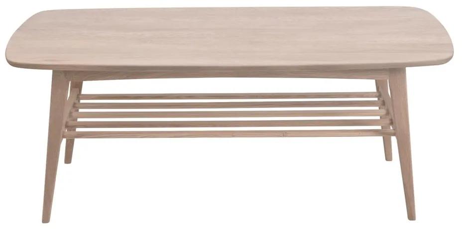 Konferenční stolek s podnožím z dubového dřeva Actona Woodstock, 120 x 60 cm