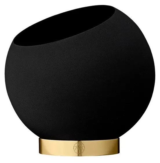 Květináč Globe Black 17 cm AYTM